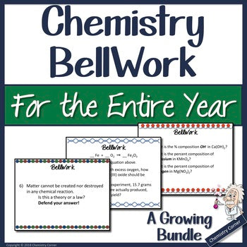 BellWork/ WarmUps Editable- For the Entire Year: Chemistry – Chemistry ...