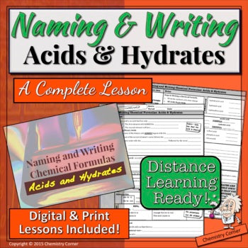 Naming Acids Chemistry Worksheet Answers