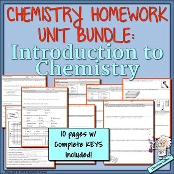 Chemistry Homework—Unit Bundle: Introduction to Chemistry – Chemistry ...